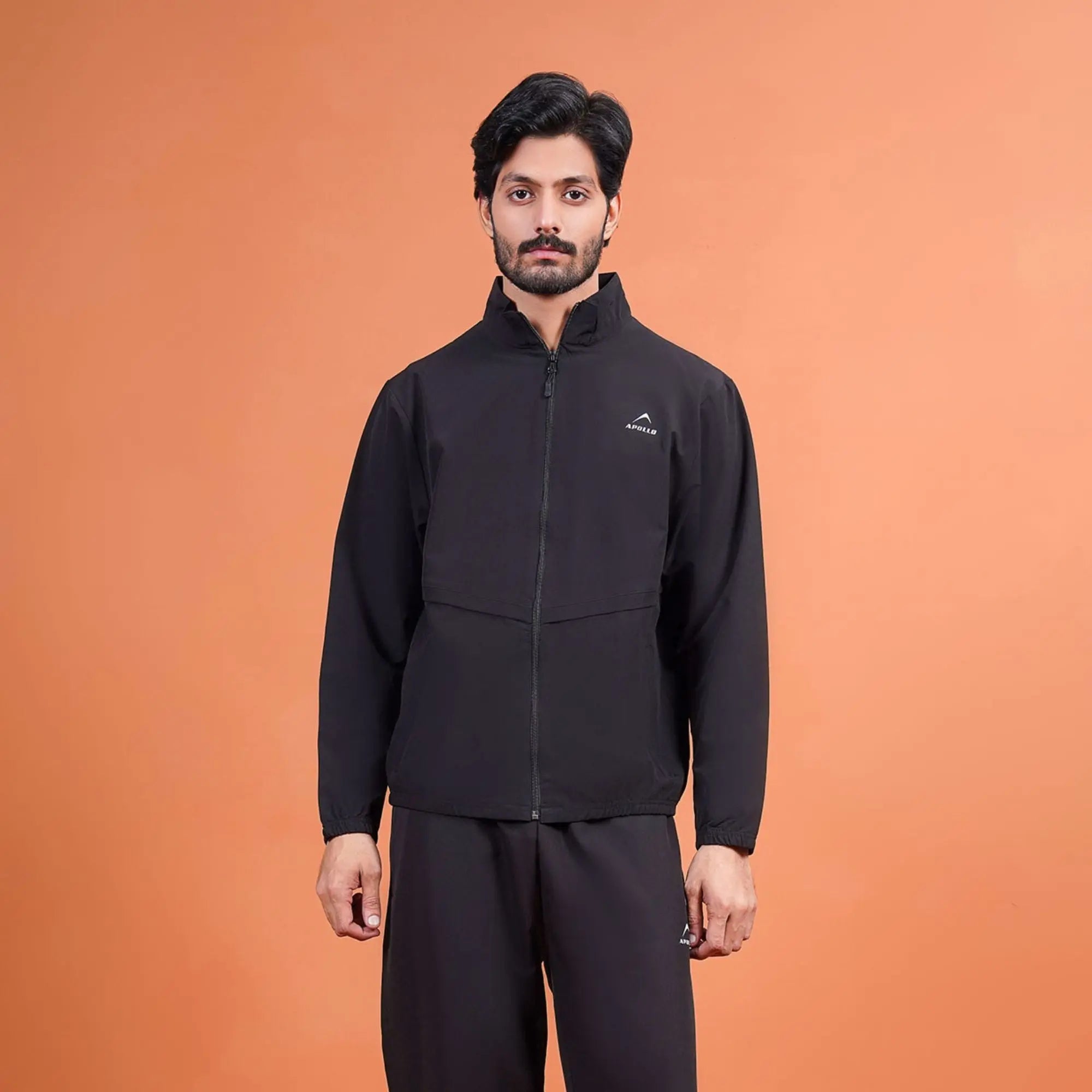 APOLLO Windbreaker Jacket Mens - Full Zip Polyester Terry 2511 111 102 ...