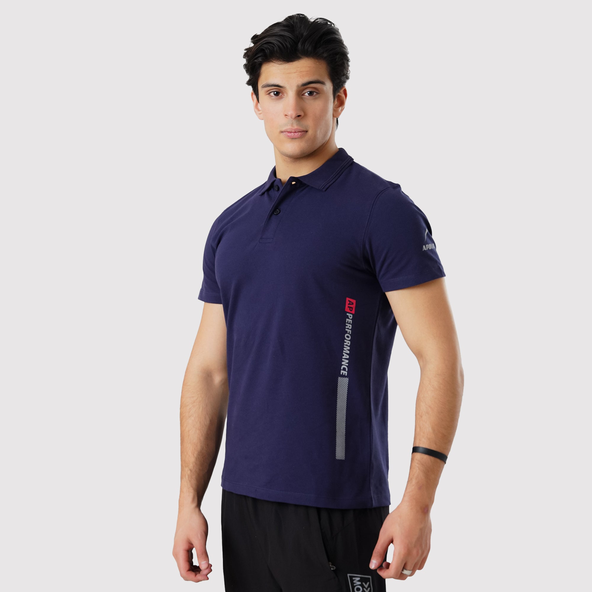APOLLO Polo Shirt Mens - Cotton Pique Fabric - Navy 2411 101 031920 ...