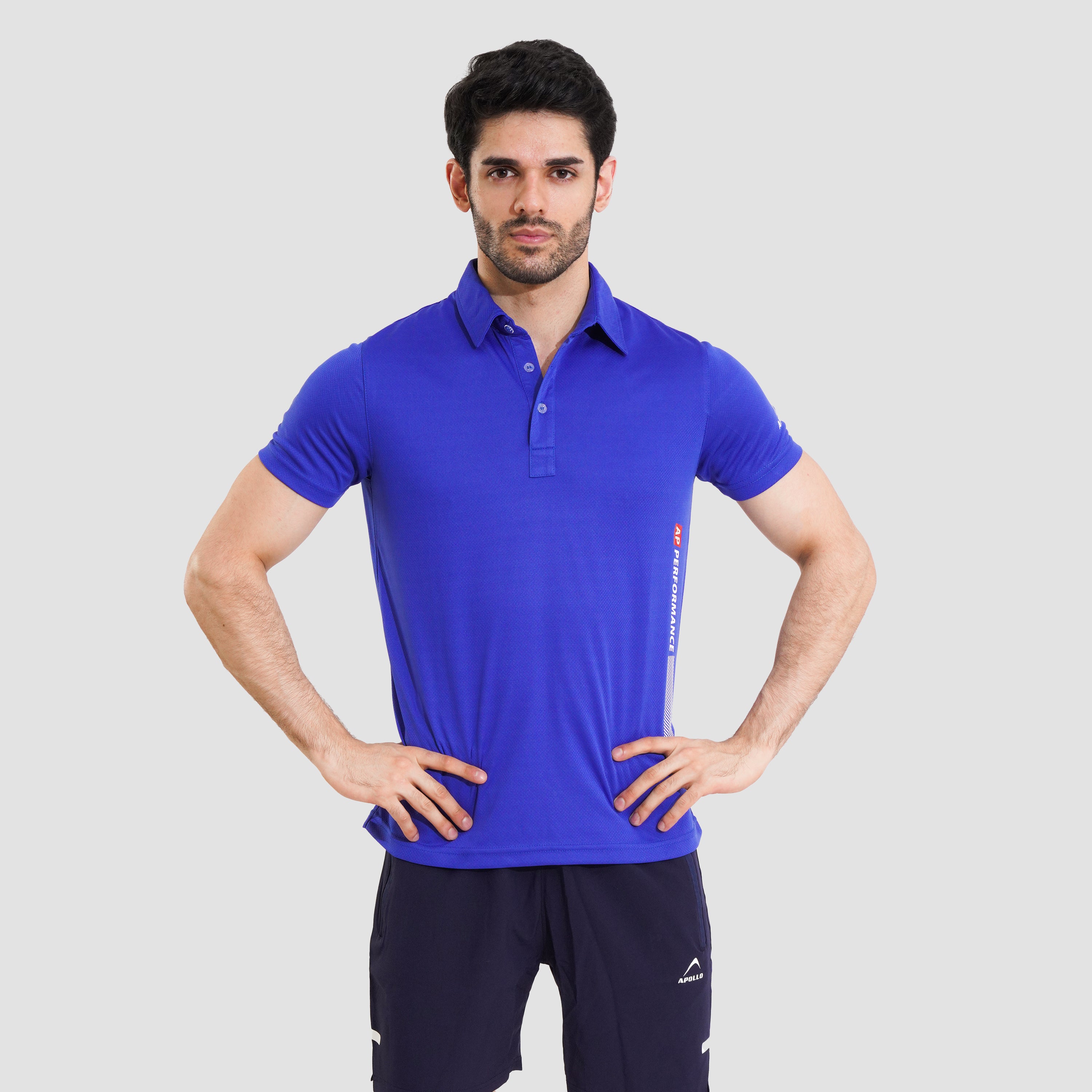 APOLLO Polo Shirt Mens - Micro Mesh Polyester - Royal Blue 2411 100 03 ...