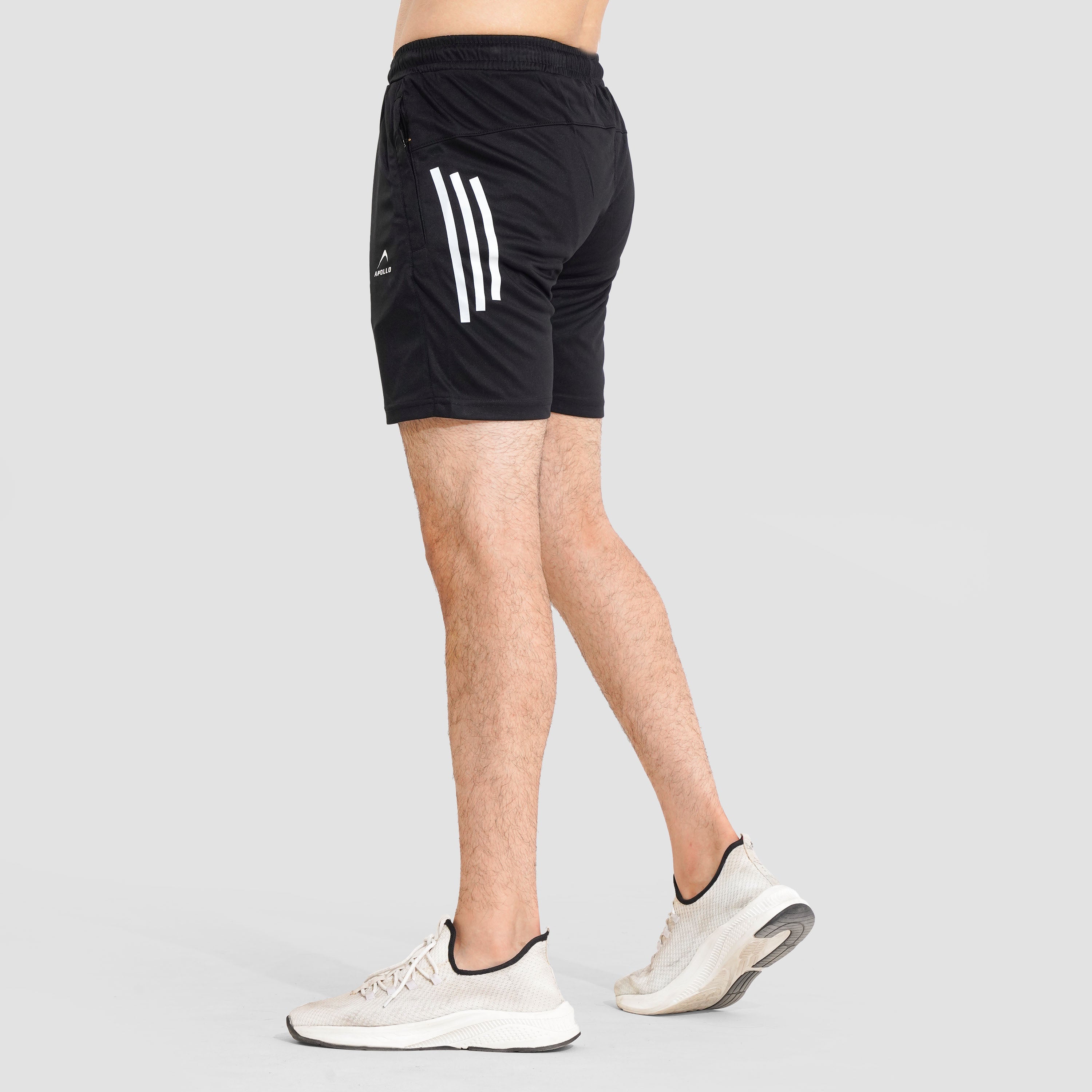 APOLLO Running Shorts Mens - Interlock Polyester - Black 2411 100 0404 ...