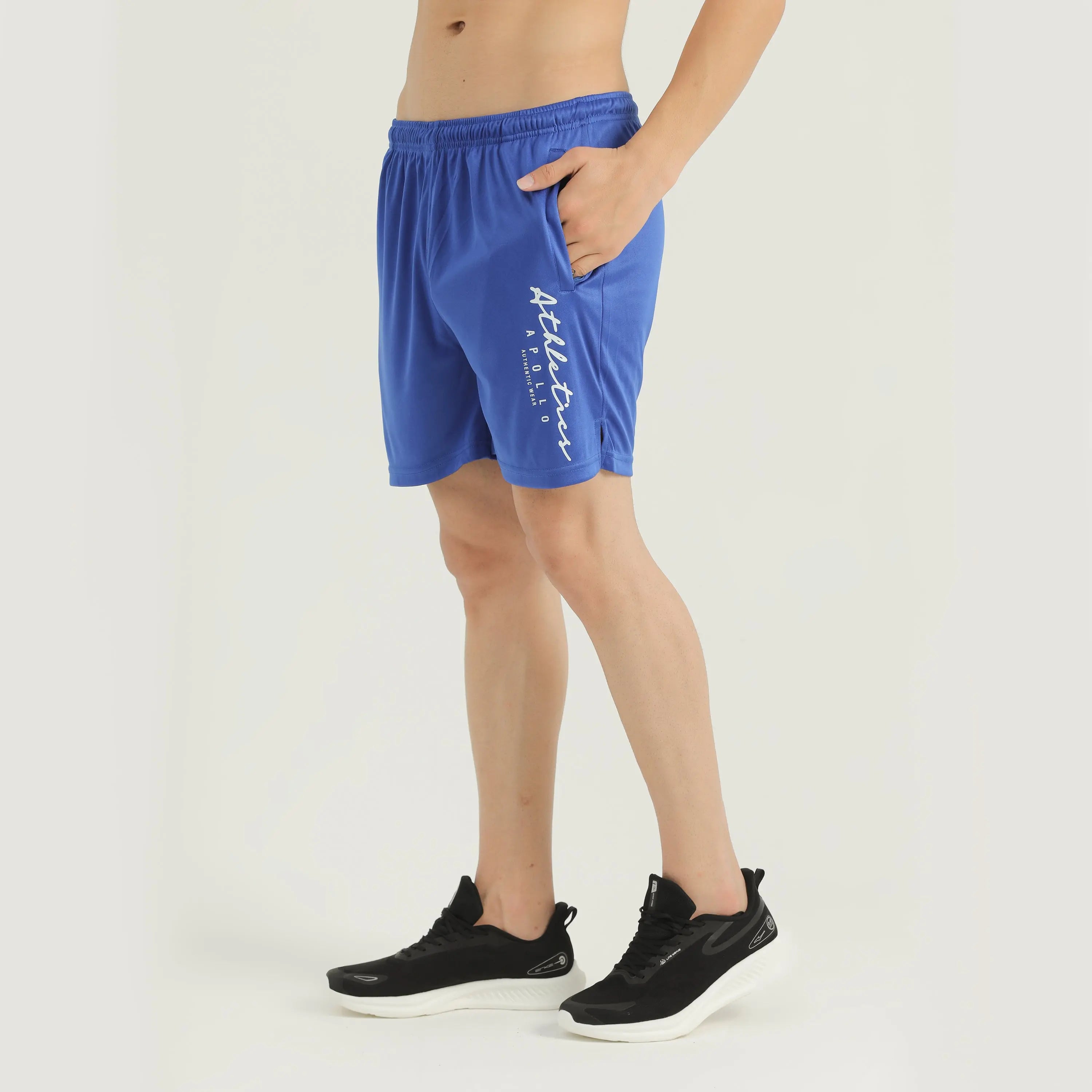 APOLLO Running Shorts Men's - Interlock Polyester - Royal Blue 2411 10 ...