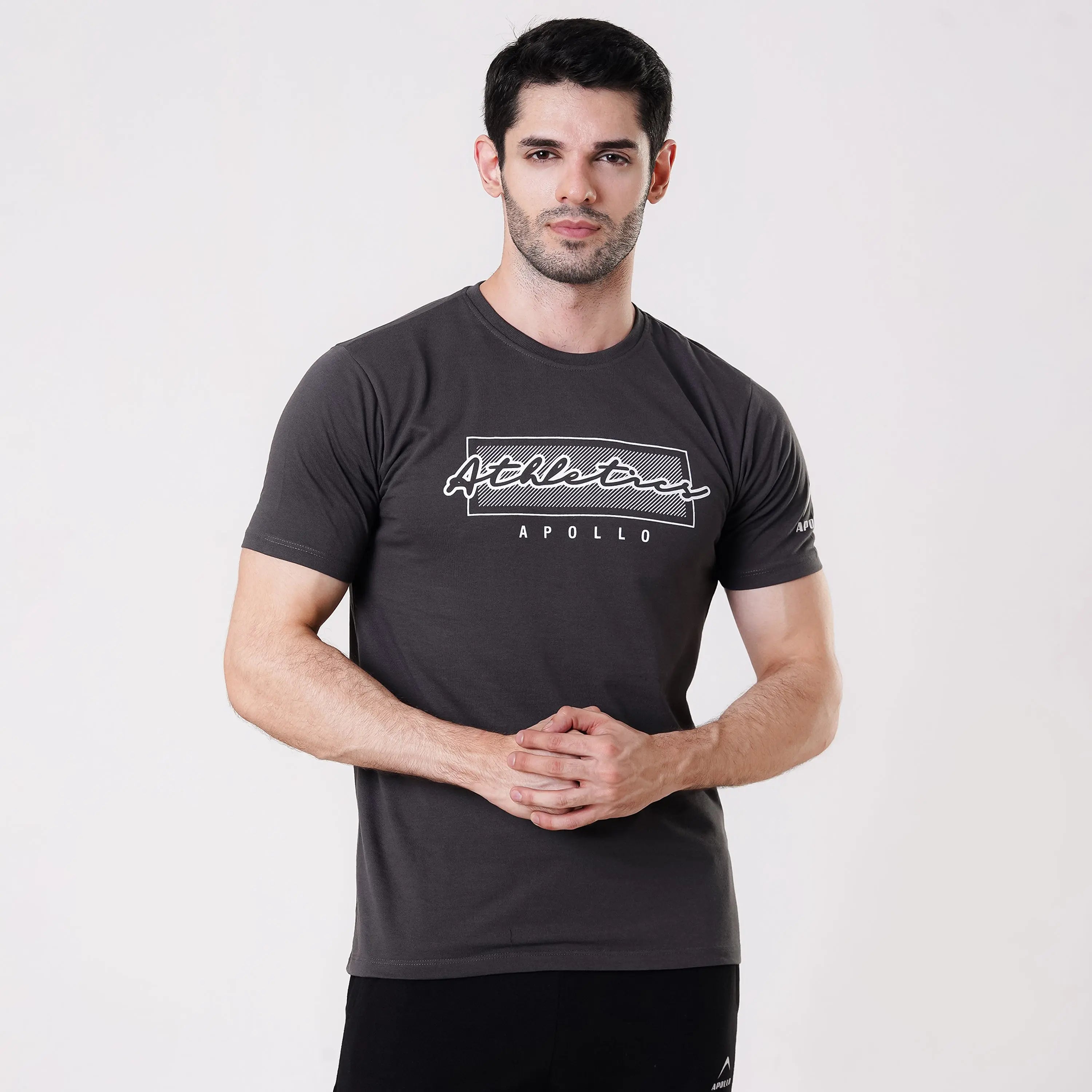APOLLO Sports T-Shirt Mens - Cotton Dark Gray 2411 100 020101 – Apollo ...
