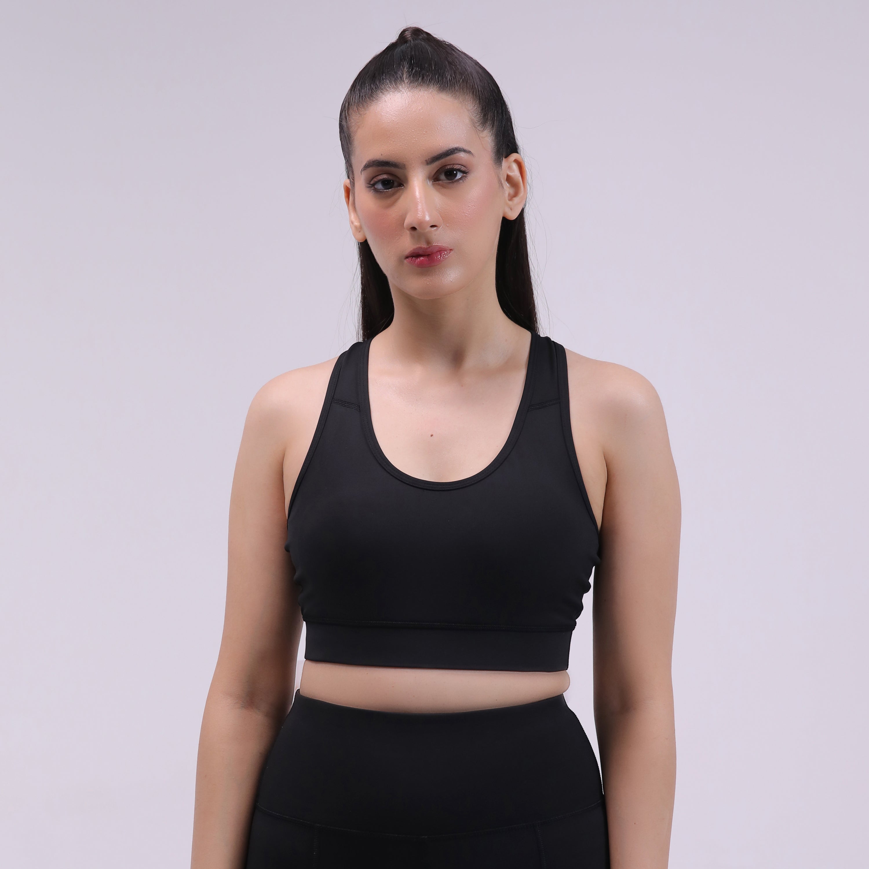 APOLLO Women Sports Bra BD Lycra - Black 2412 100 090601 – Apollo Sports