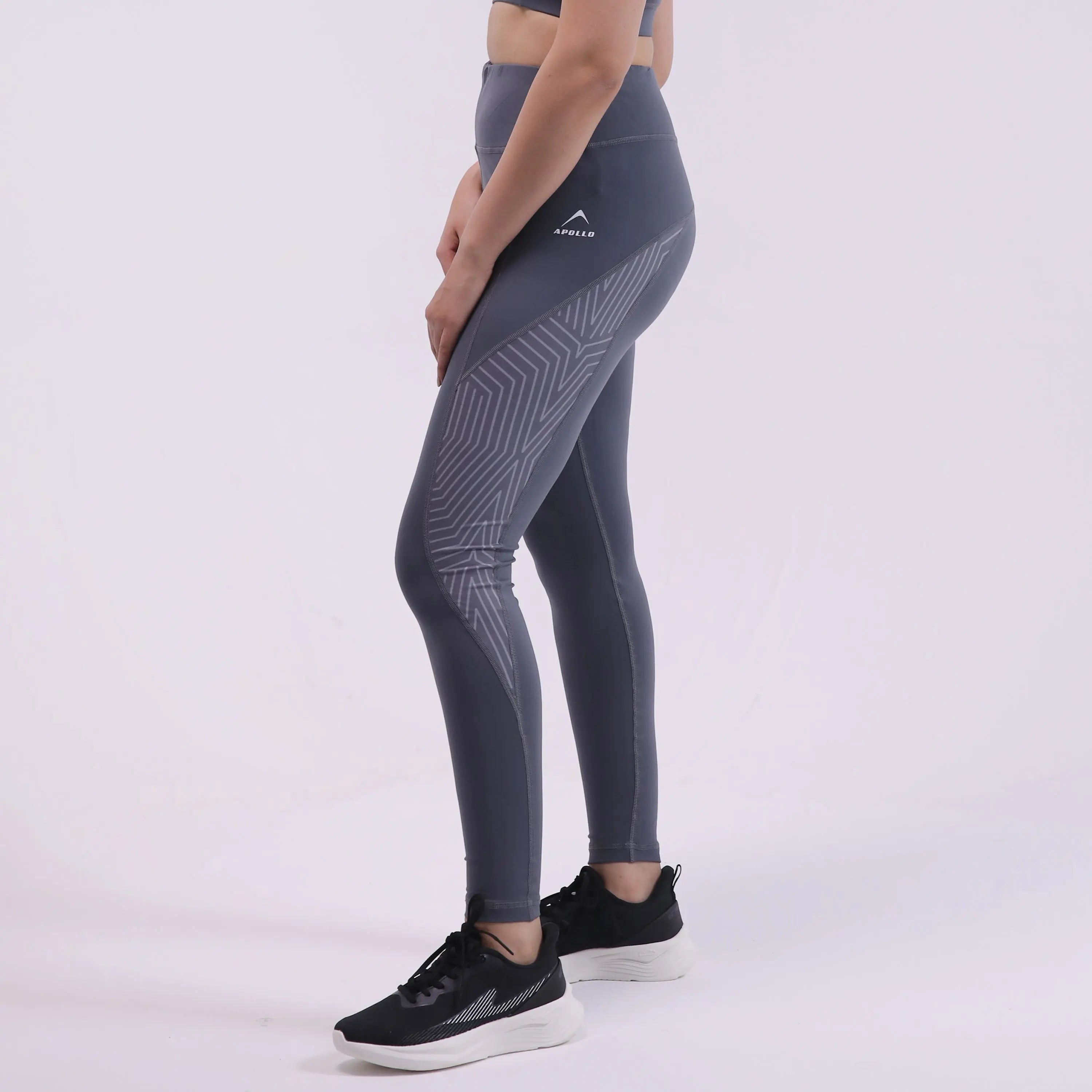 APOLLO Women Yoga Tight BD Lycra - Gray 2412 100 080602 – Apollo Sports