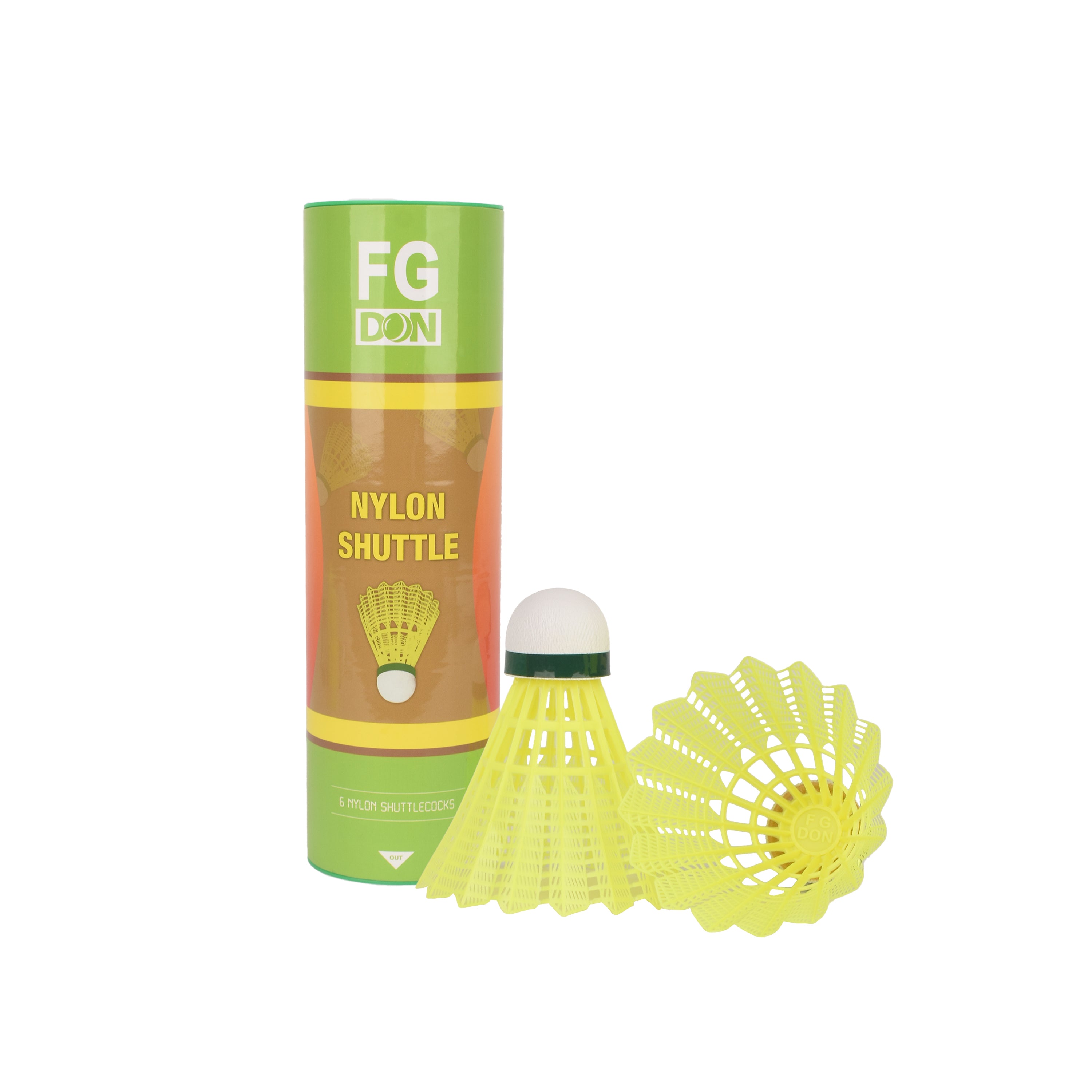 FG Don Naylon Badminton Shuttle - 1pc Yellow – Apollo Sports