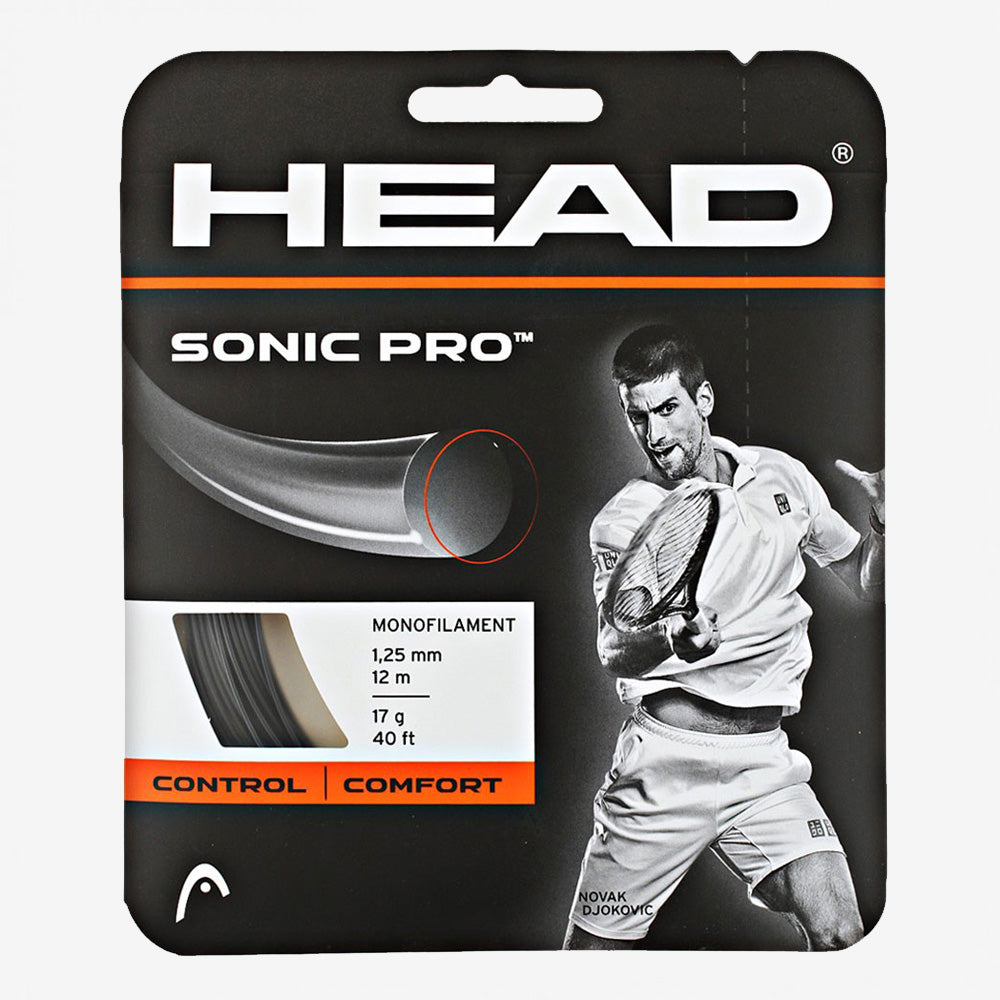 Head Tennis String - Sonic Pro 17G Black - For Comfort & Control ...