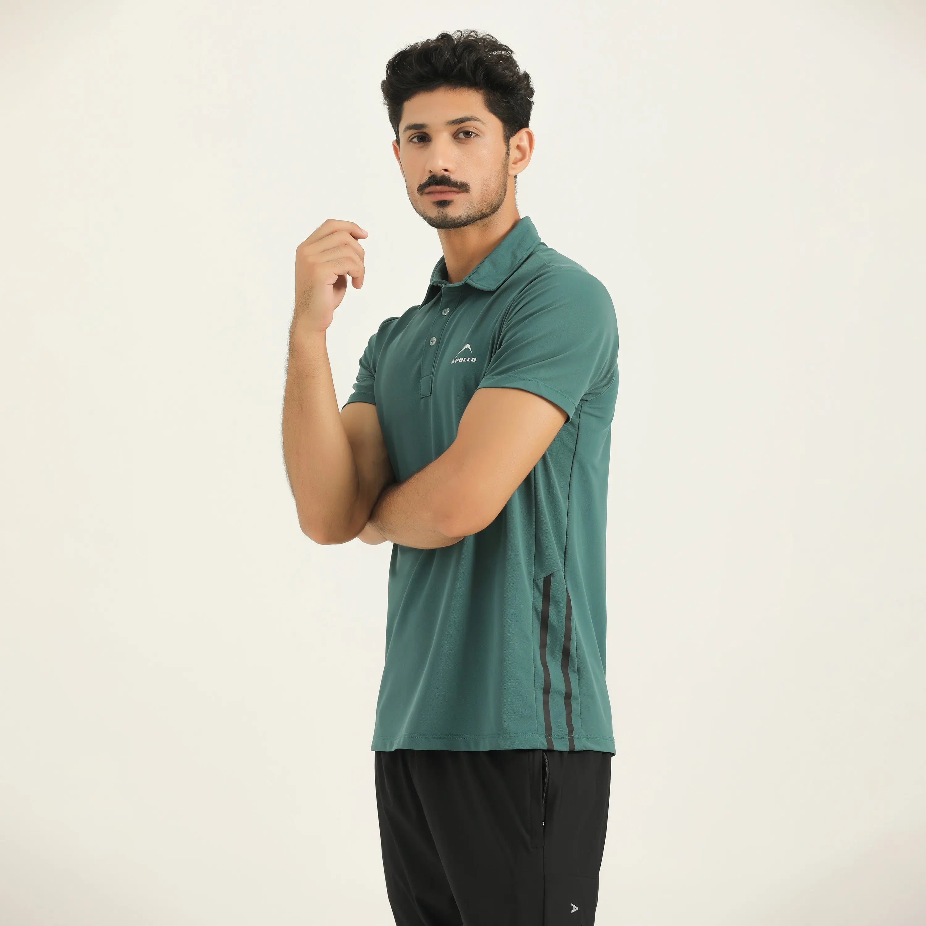 APOLLO Polo Shirt Mens - Nylon Pique 2511 103 031002 Green – Apollo Sports