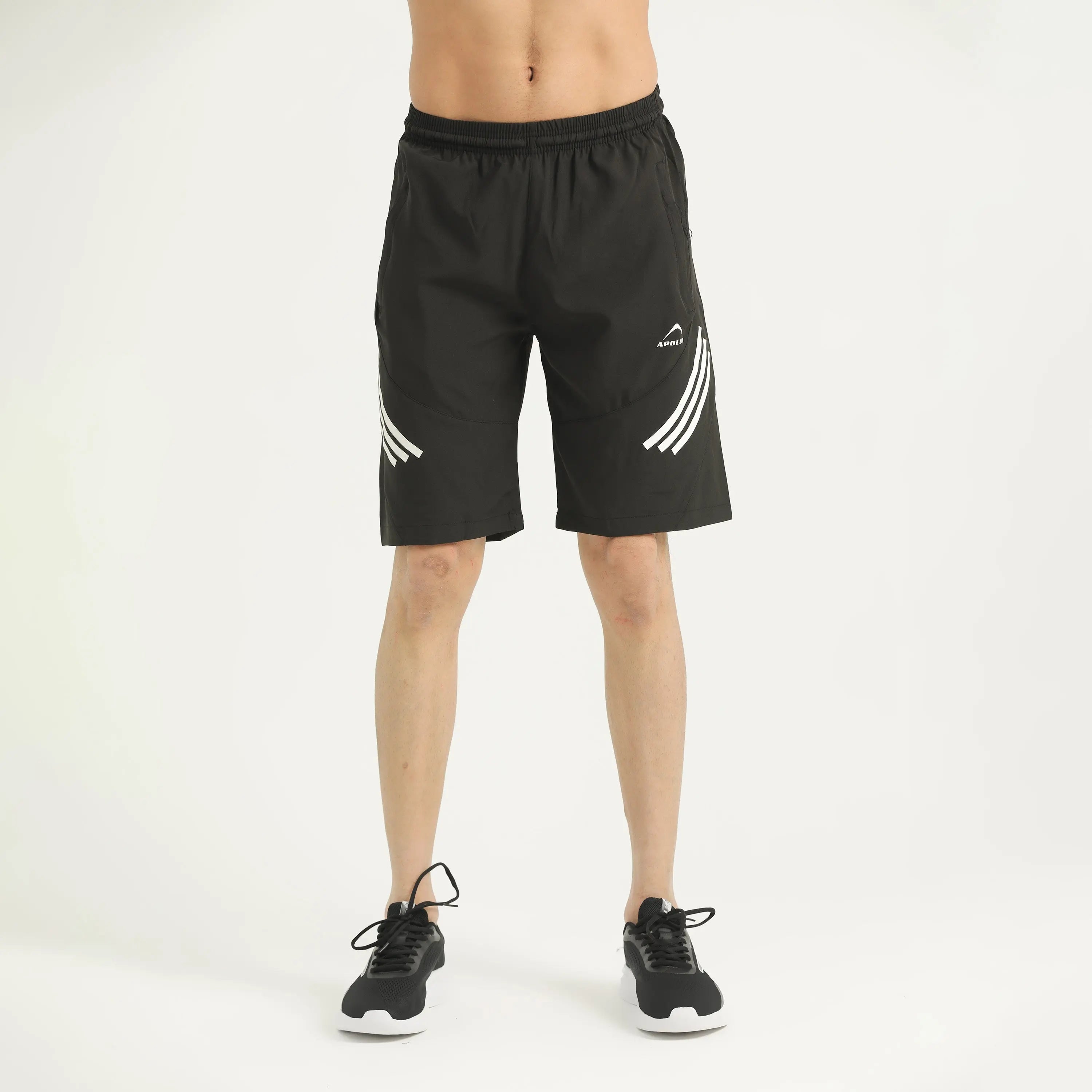 APOLLO Barmuda Shorts Mens - Micro Twill Polyester Black 2411 100 0502 ...