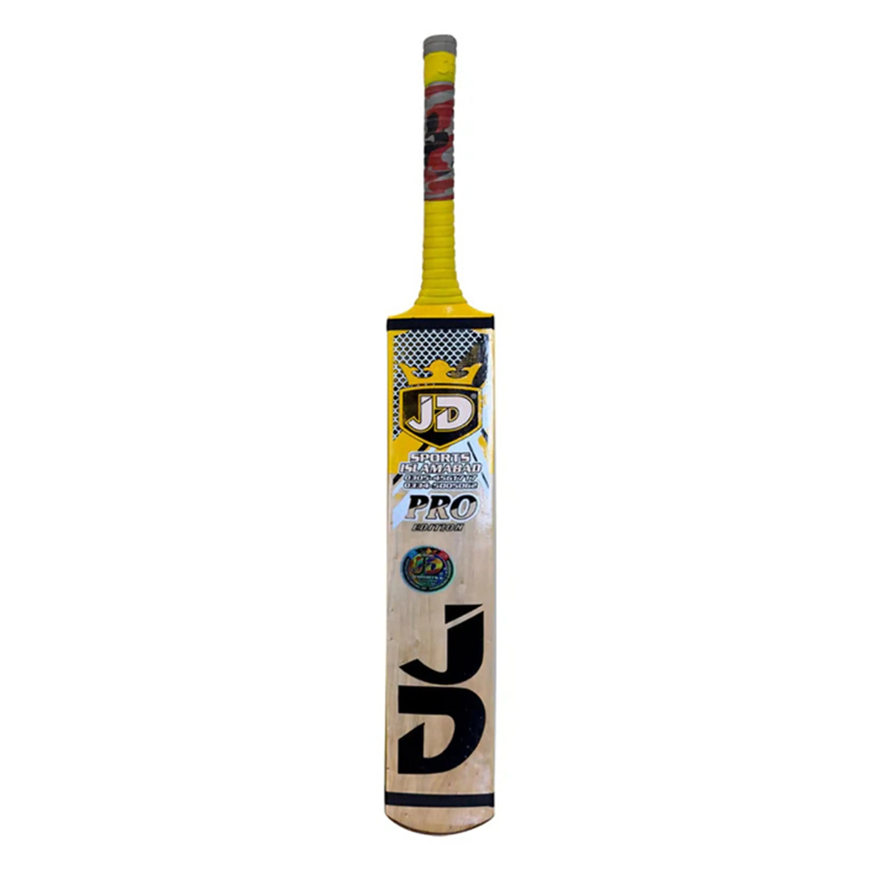 JD Cricket Tapeball Bat - Pro Edition Srilankan Coconut Wood Yellow ...