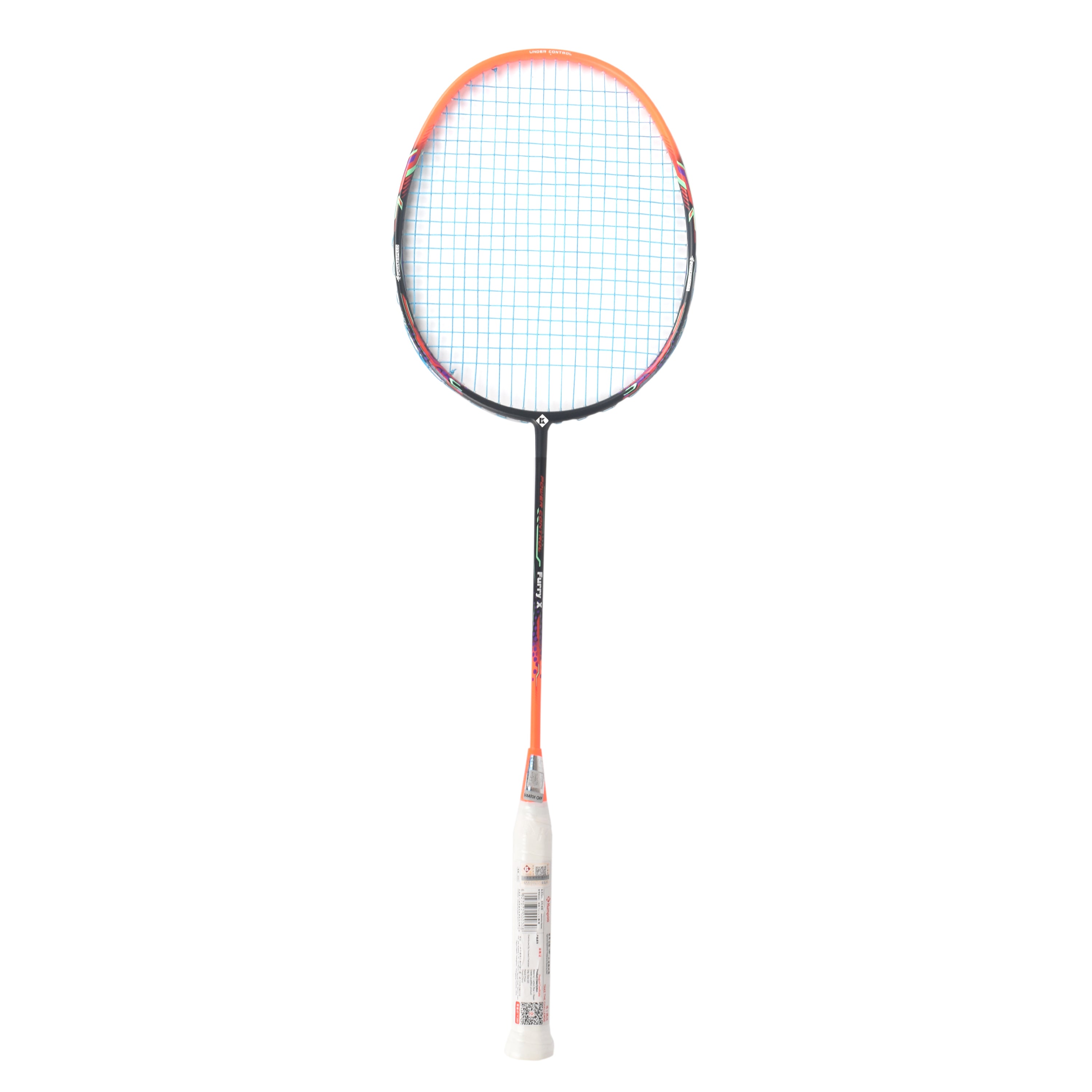 KUMPOO Badminton Racket – Power Control Furry – 82G Strung Red/Orange ...