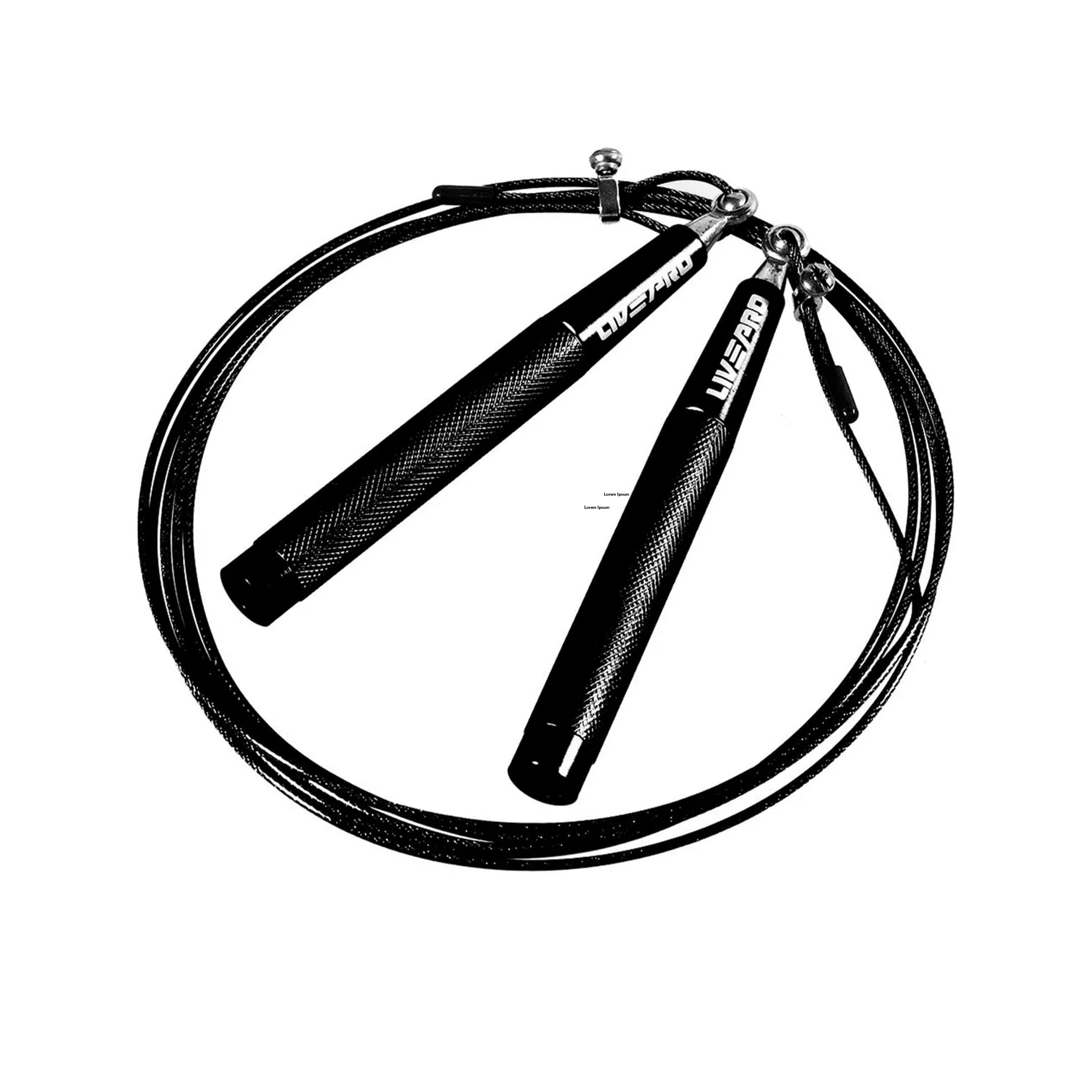 Livepro Weighted Speed Skipping Jump Rope 185G LP8283 Steel Wire + Ste ...