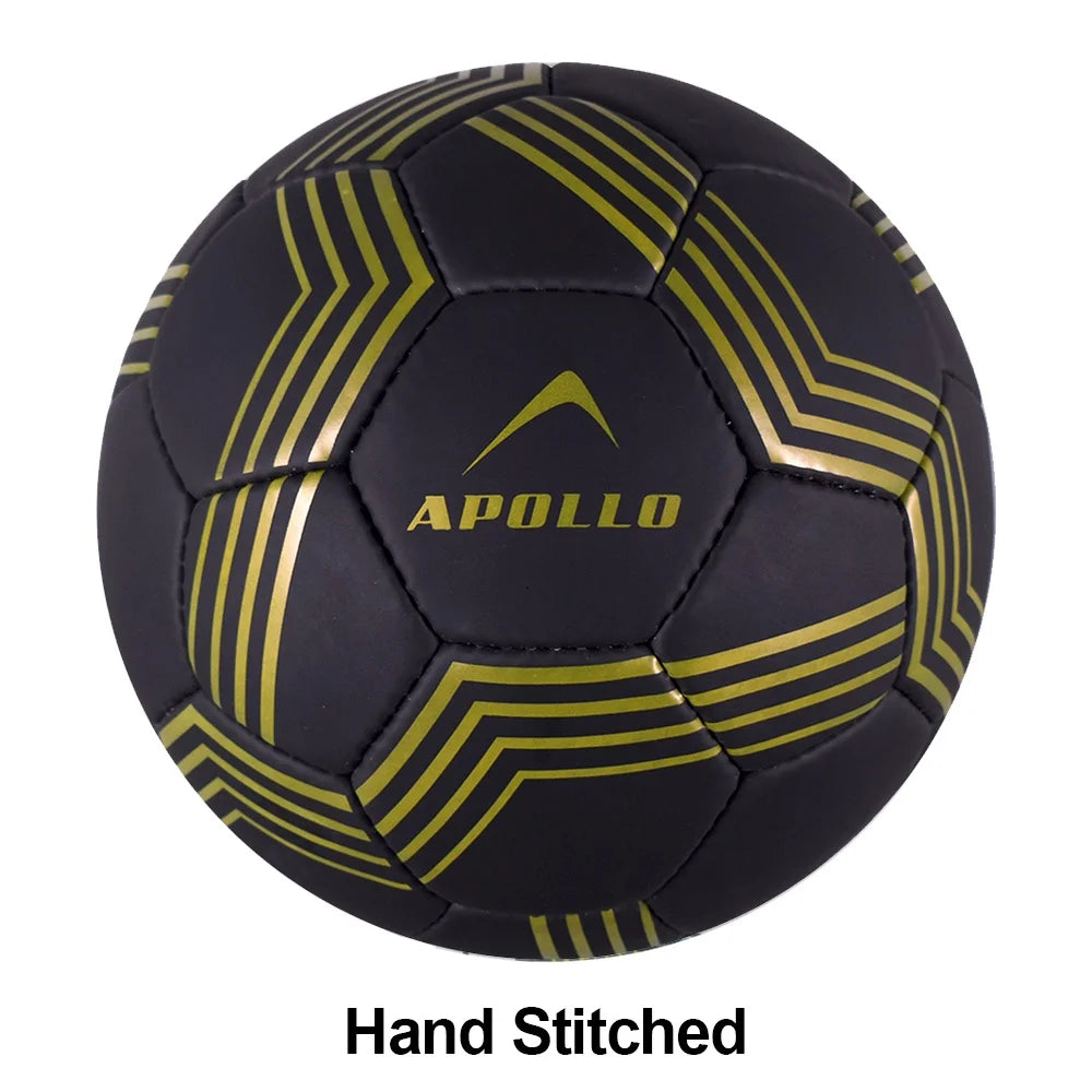 Apollo Football Hand Stitched Match Ball 2fumt6 - Black/gold – Apollo ...