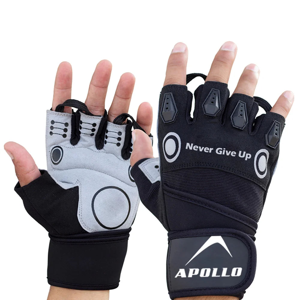 Apollo Weight Lifting Training Gym Gloves Black-Fawg42 – Apollo Sports
