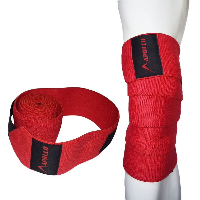 Apollo Knee Wrap Black/red-Fa2033- Pair – Apollo Sports